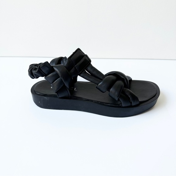 Daniel | Shoes | Daniel Black Vegan Leather Puff Sandal | Poshmark